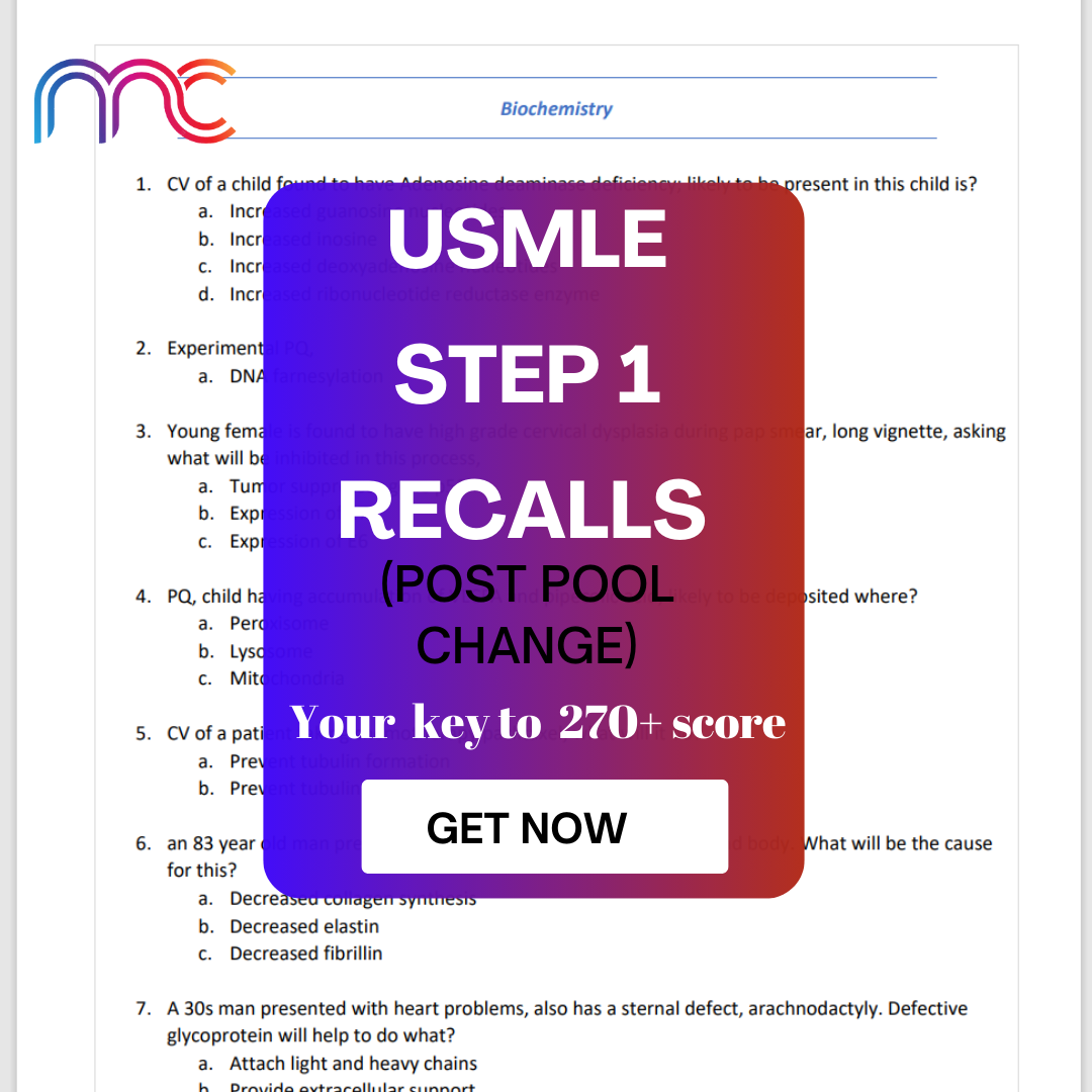 USMLE STEP 1 RECALLS - MedCrucal